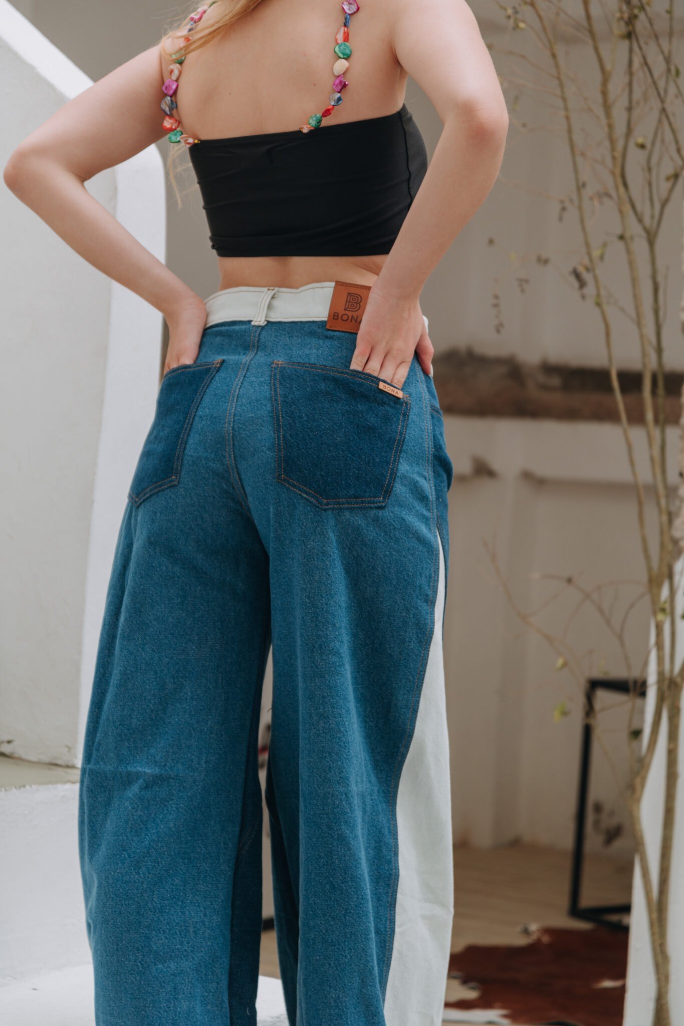 Jean Wide Leg Mediterráneo - BONA